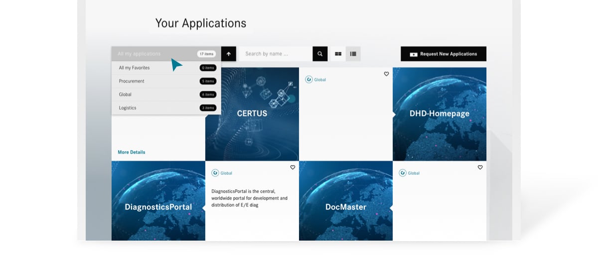 Applikationen | Daimler Truck Supplier Portal