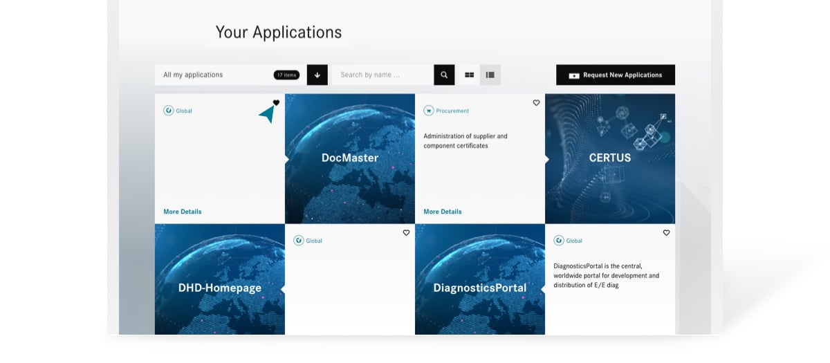 Applikationen | Daimler Truck Supplier Portal